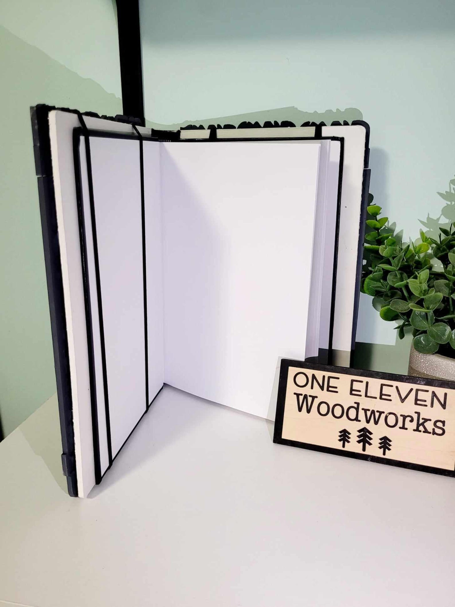Wooden Book Cover SVG Glowforge Cut File Notebook Cover Wooden Bookmark ...