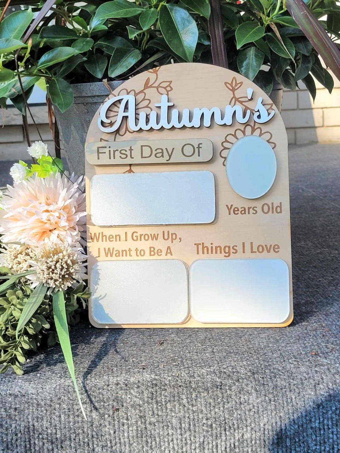 First Day of School Sign/ Glowforge SVG/ Laser Cut File/ White Board ...