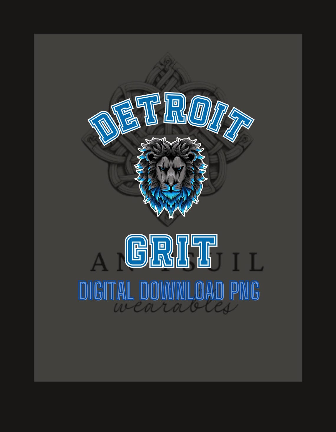 Detroit Lions Grit Graphic Digital Image File (PNG) - Etsy