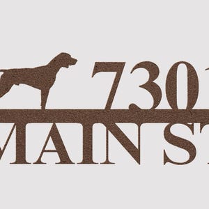German Shorthaired Pointer GSP Dog Custom Metal Address Sign - Etsy