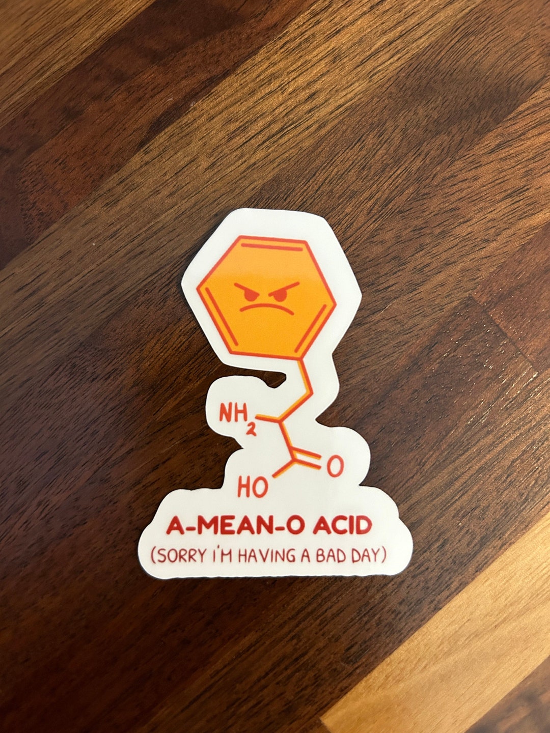 Amino Acid Chemistry Laminated Vinyl Stickers - Etsy