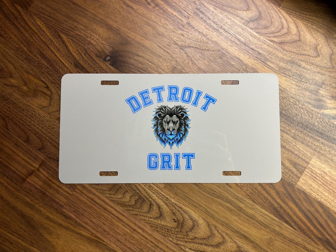 Detroit Lions Grit Vanity License Plate - Etsy
