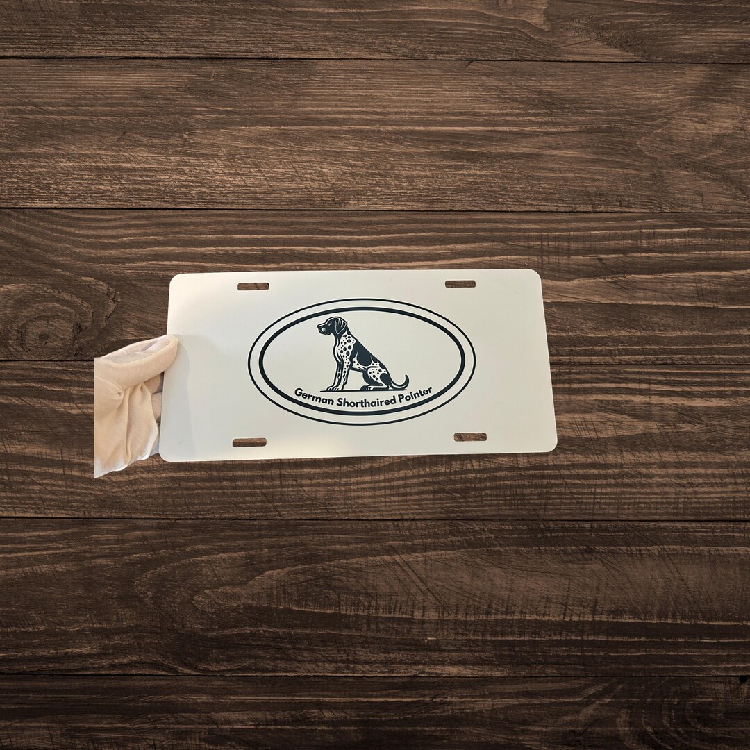 Sitting German Shorthaired Pointer GSP Vanity License Plate - Etsy
