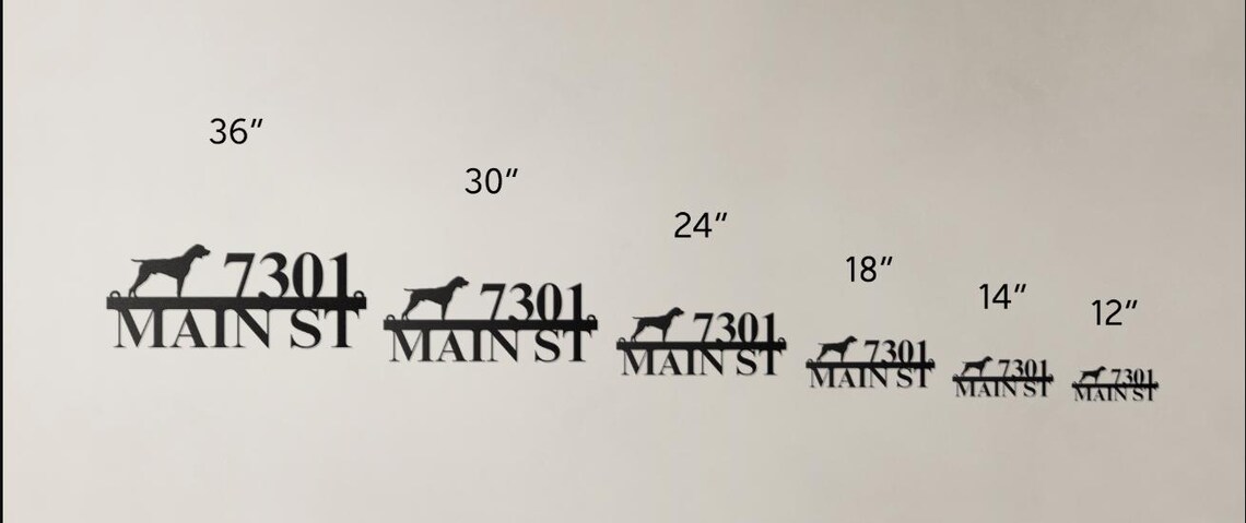 German Shorthaired Pointer GSP Dog Custom Metal Address Sign - Etsy