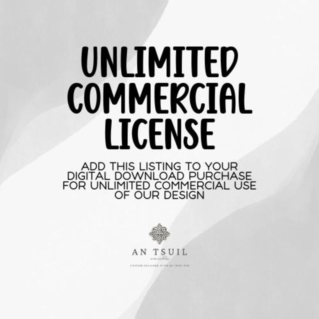 Digital Download Unlimited Commercial Use License - Etsy