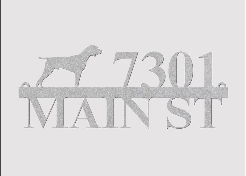 German Shorthaired Pointer GSP Dog Custom Metal Address Sign - Etsy