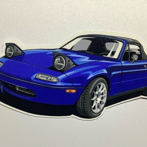 Blue Miata Laminated Vinyl Stickers - Etsy
