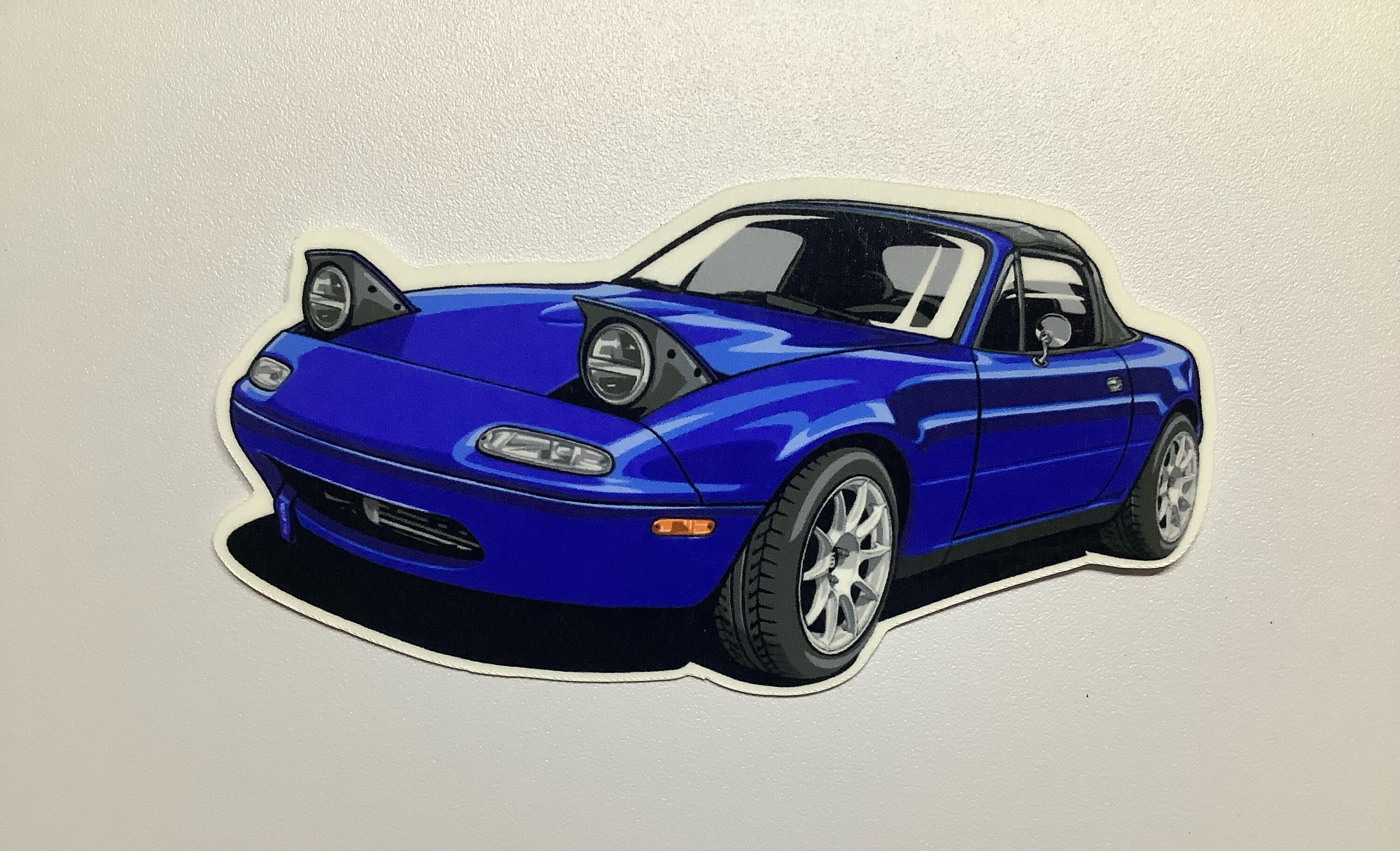 Blue Miata Laminated Vinyl Stickers - Etsy