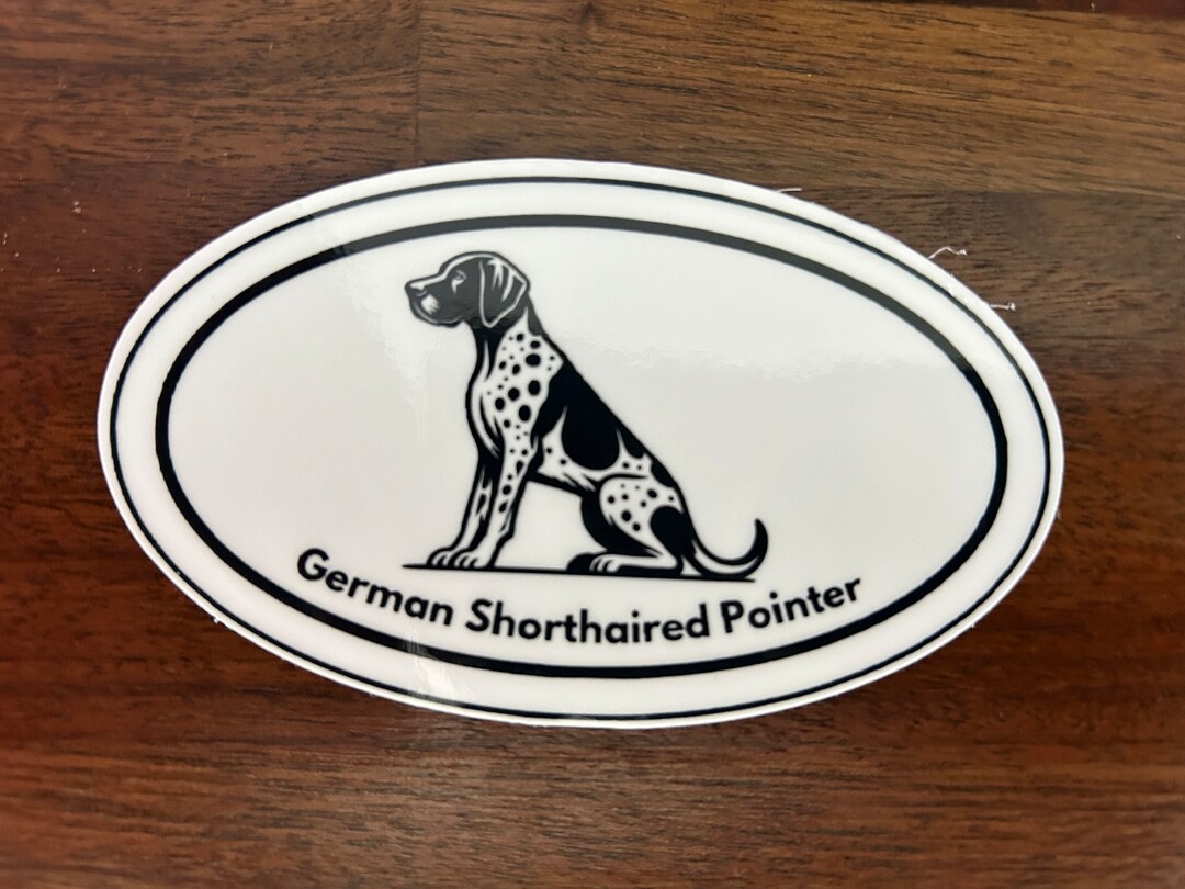 Sitting German Shorthaired Pointer GSP Dog Car UV Laminated Vinyl ...