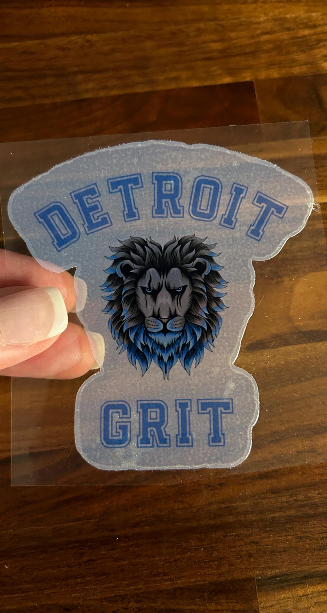 Detroit Lions Grit Translucent Vinyl Sticker - Etsy