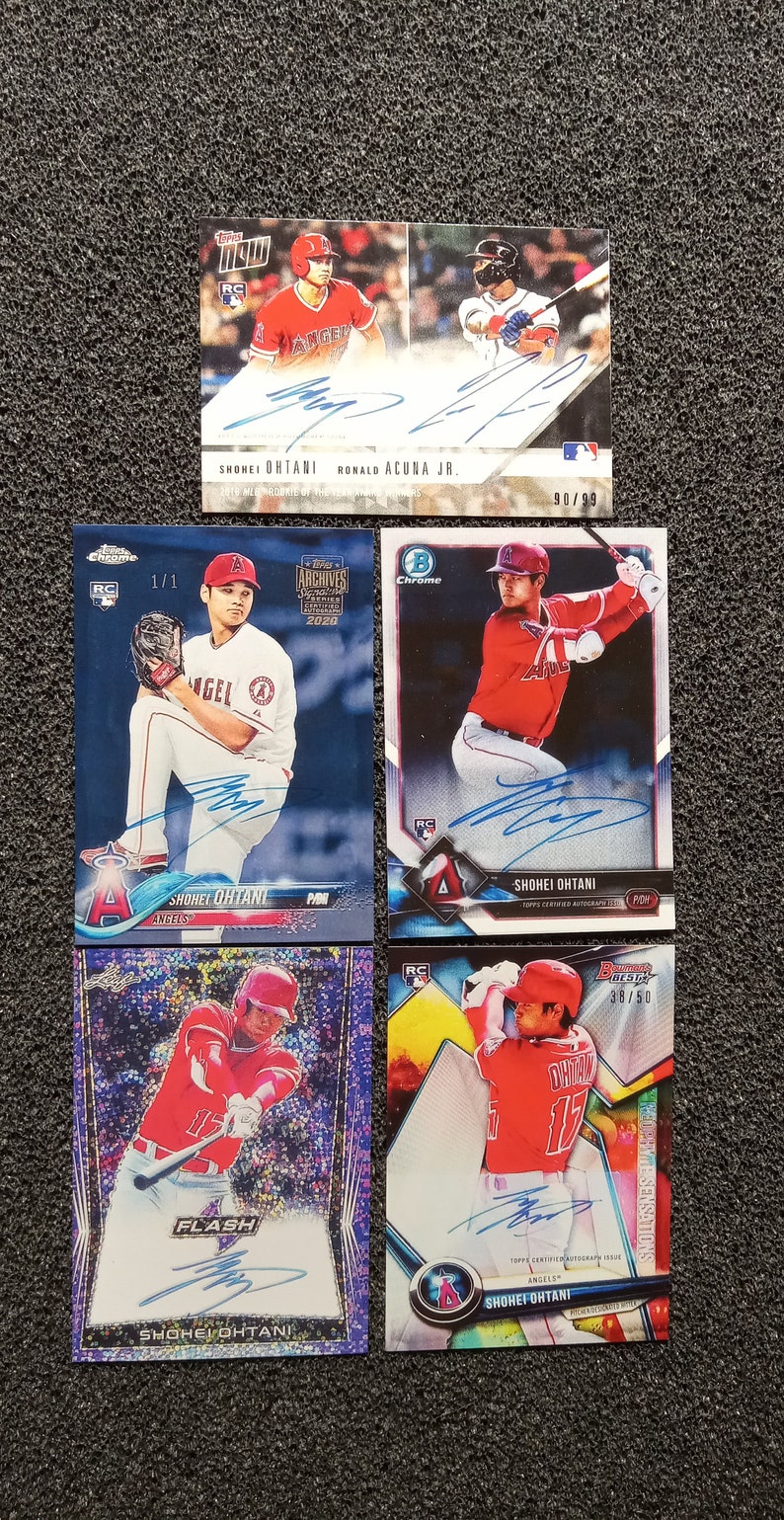 2017 Shohei Ohtani Autograph Rookie Card Lot. Custom Cards Limited ...