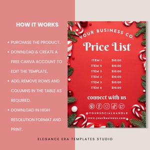 Christmas Bundle Scan to Pay QR Code Sign Price List Customizable Canva ...