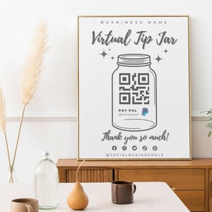 Printable Virtual Tip Jar Canva Template, Instant Download, Show ...