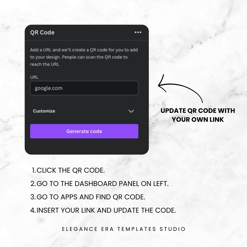 Custom Printable Virtual Tip Jar QR Code Sign Canva Template, Instant ...