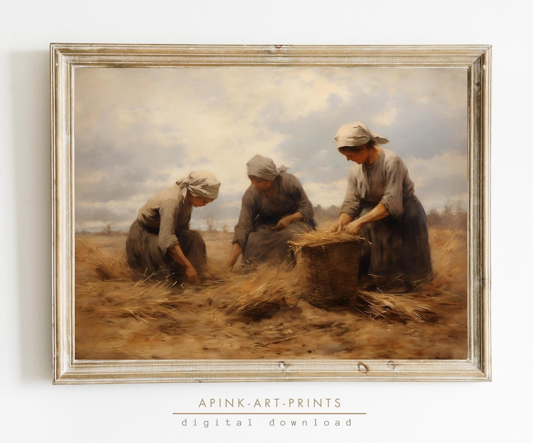The Gleaners Vintage Printable Art PRINTABLE Wall Art Rustic - Etsy