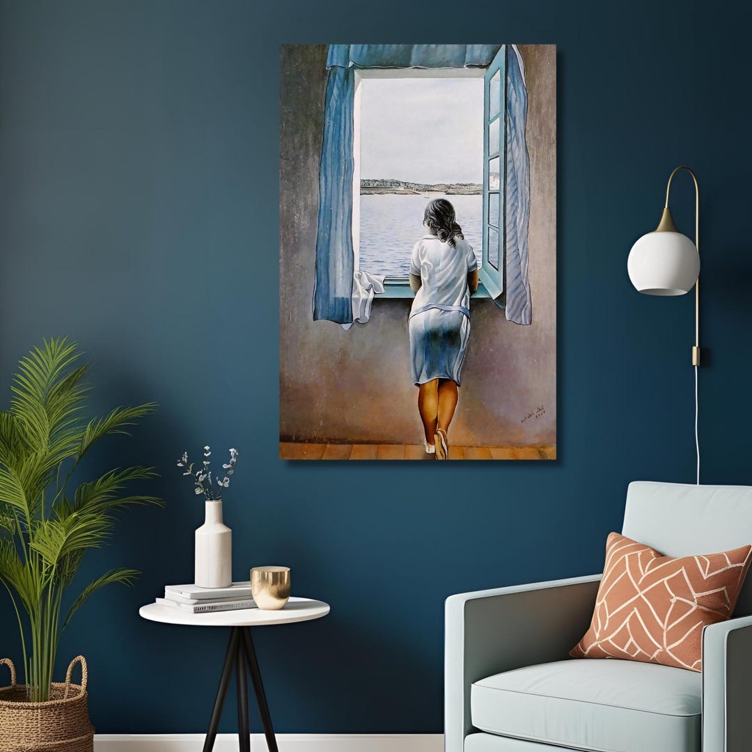 Salvador Dali Girl at the Window Art Portrait Print, Nature Wall Art ...