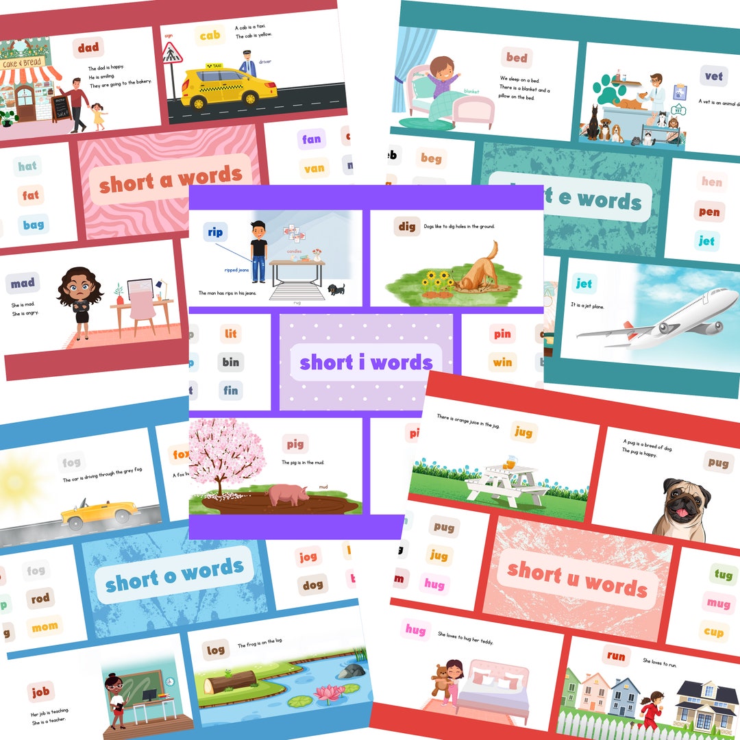 Phonics Lesson Package Short A E I O U Words - Etsy