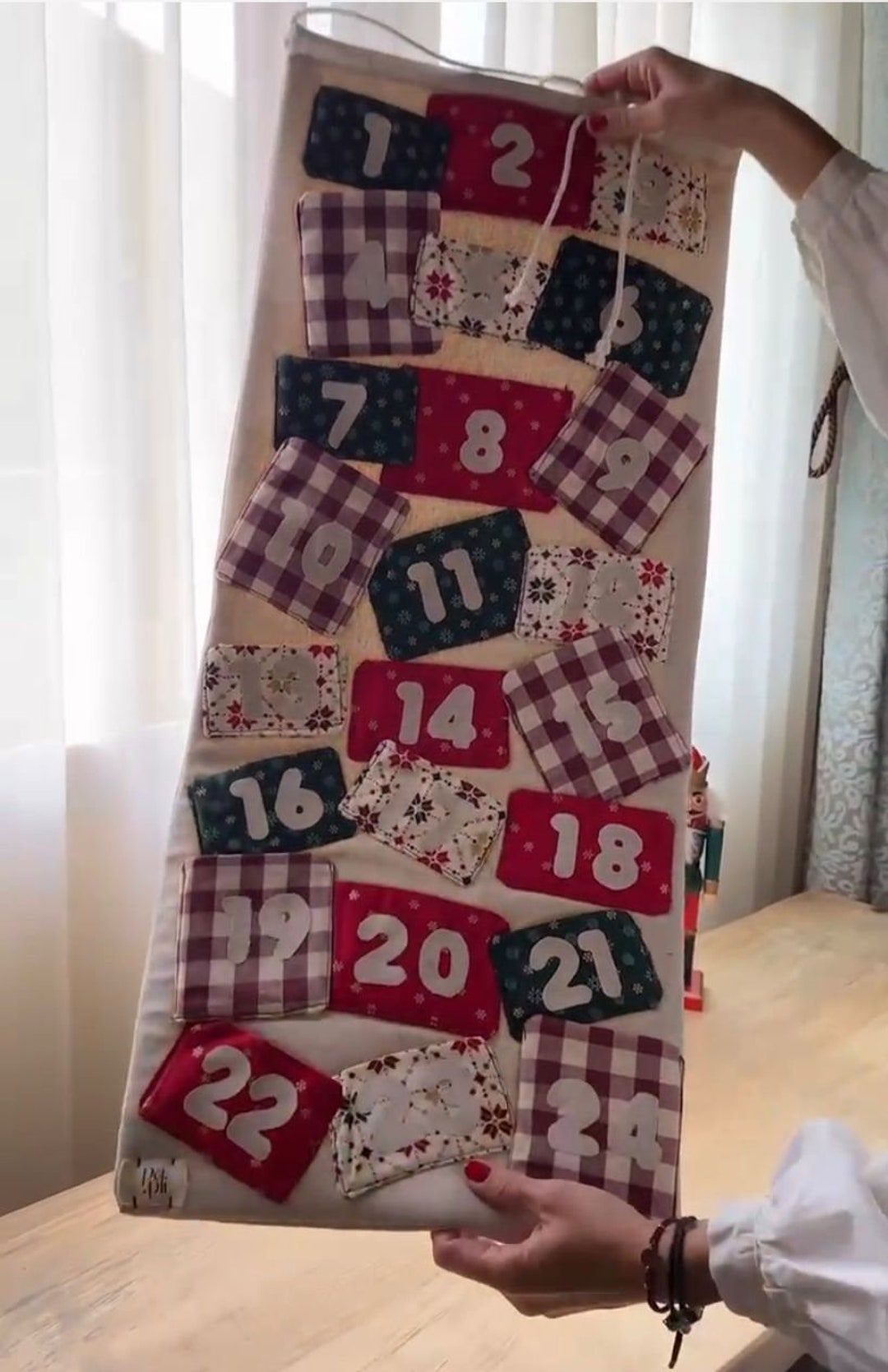 REUSABLE ADVENT CALENDAR Gingham Fabric - Etsy