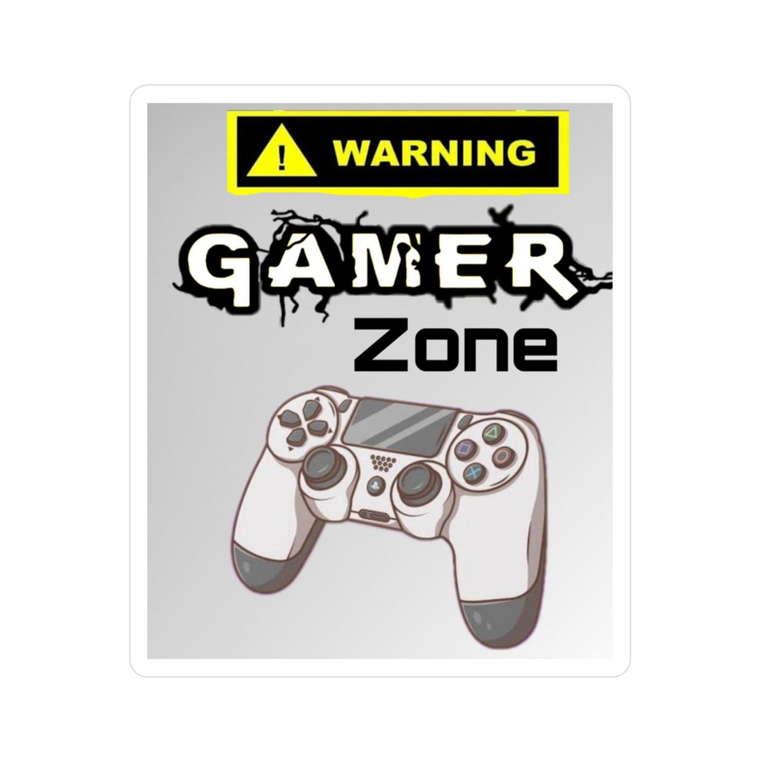 Warning Gamer Zone Vinyl Decal Sticker - Etsy