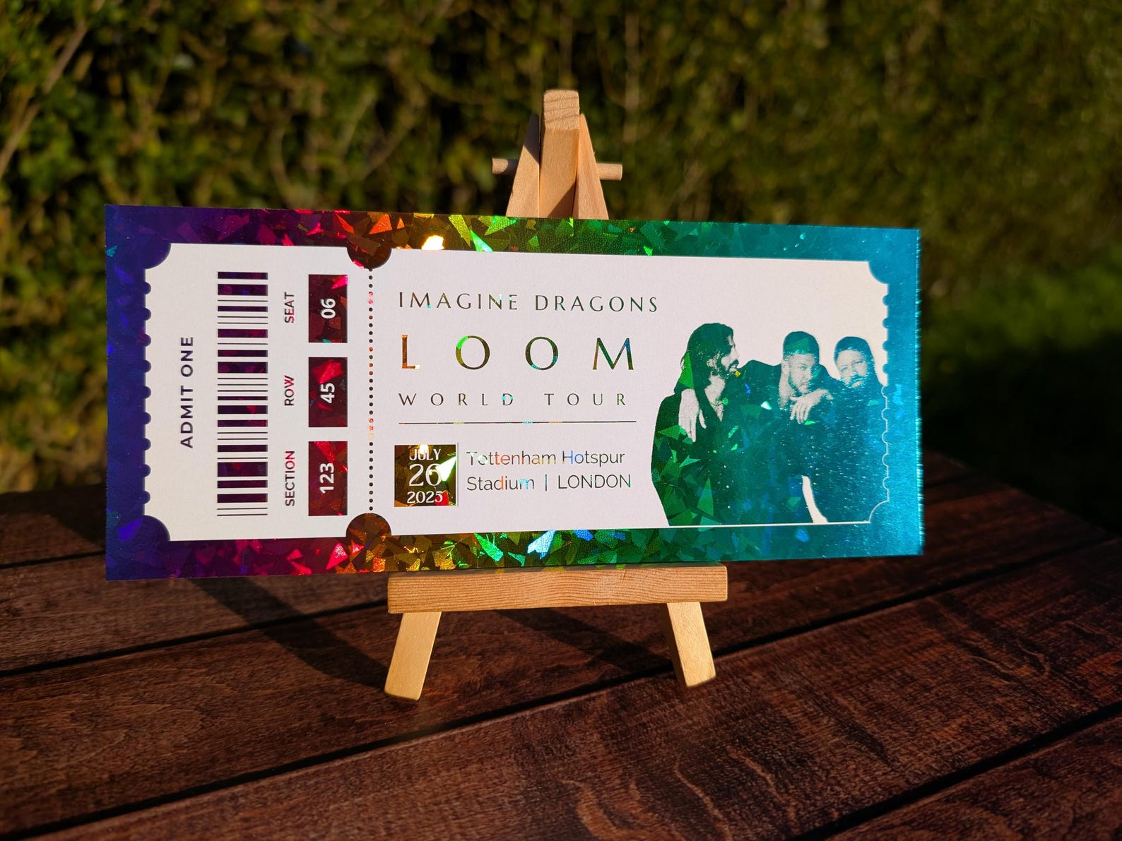 Personalised Foil Concert Tickets for Any Artist or Band - Oasis ...