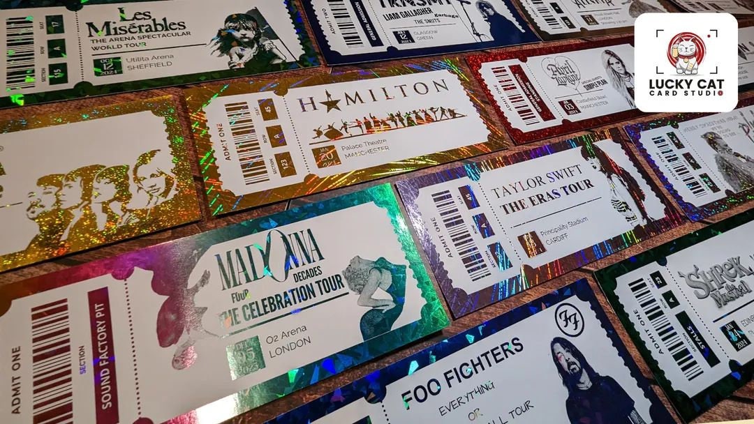 Foil Concert Tickets Personalised Foil Tickets Can Be Created for Any ...