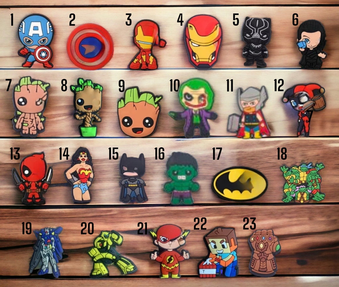 Superhero Inspired Shoe Charms/your Favorite Comic Superhero Inspired ...
