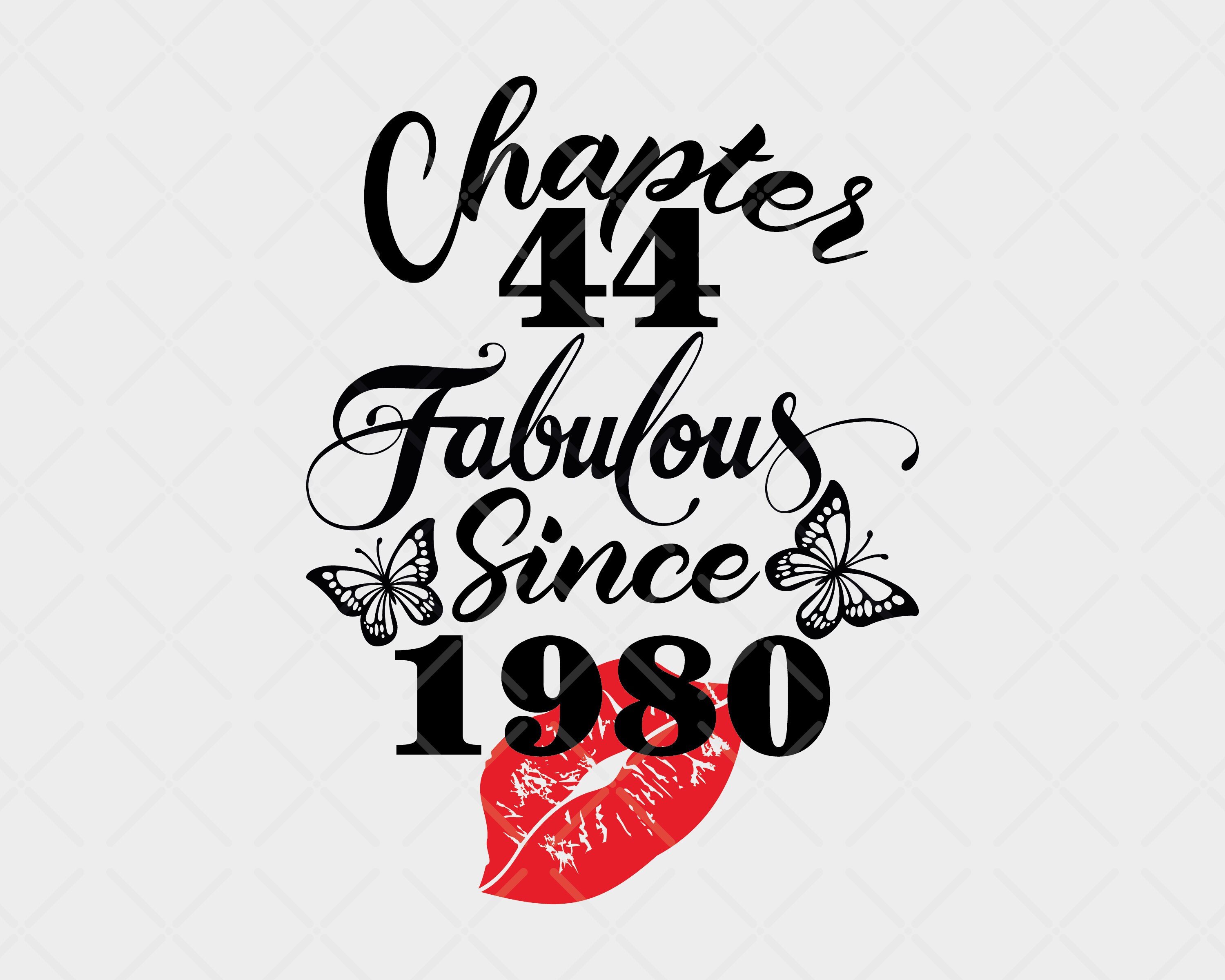 44th Birthday Svg Born In 1980 Svg Fabulous Shoes 44th Cut Files For