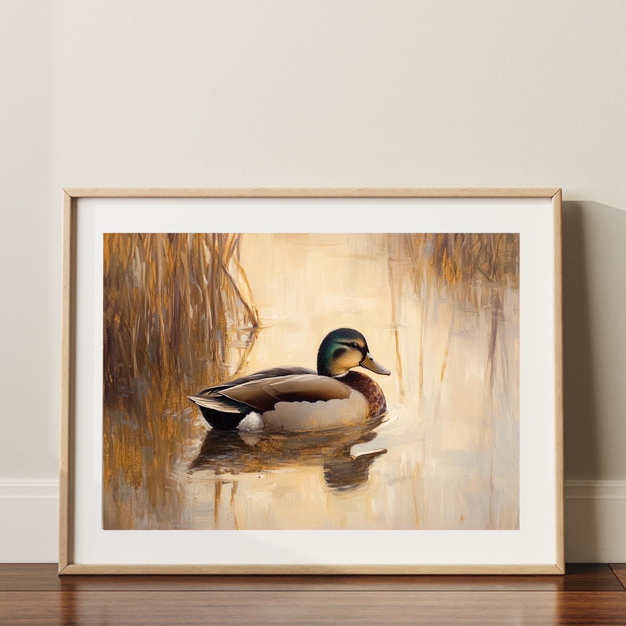 Duck Oil Painting Print: Rustic Duck Wallart (digital Download) - Etsy