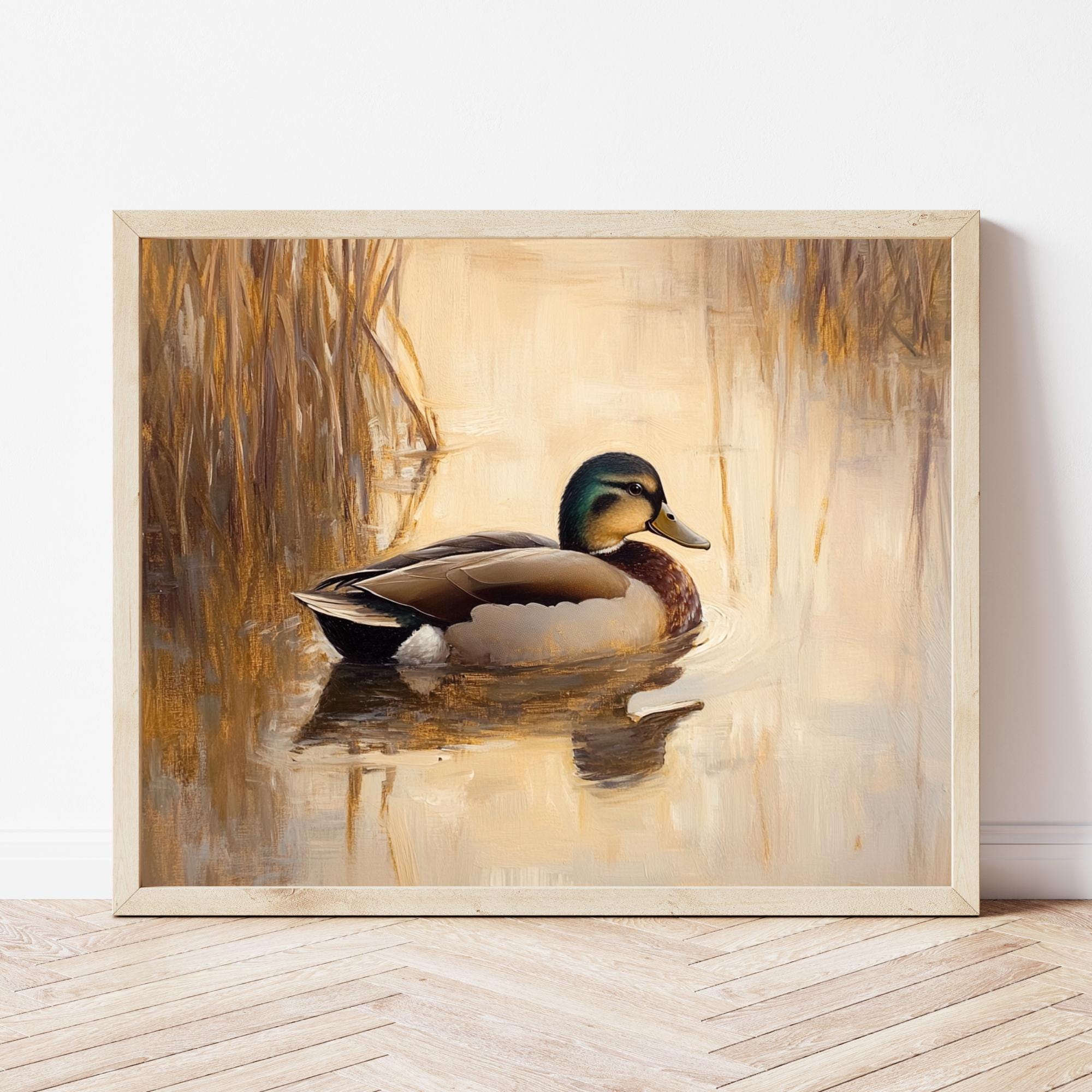 Duck Oil Painting Print: Rustic Duck Wallart (digital Download) - Etsy