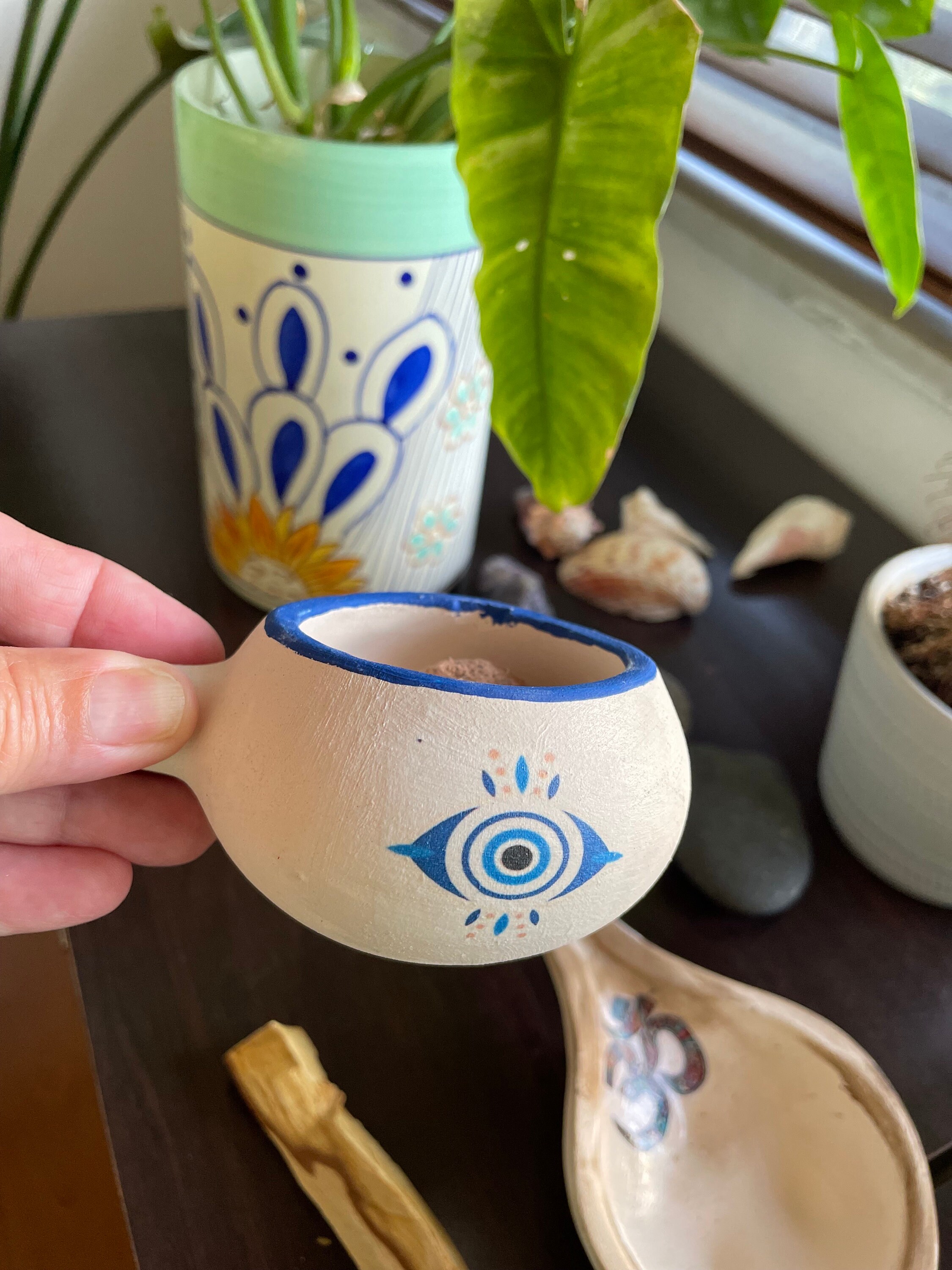 Smudge Burner, Holder, Insence. - Etsy