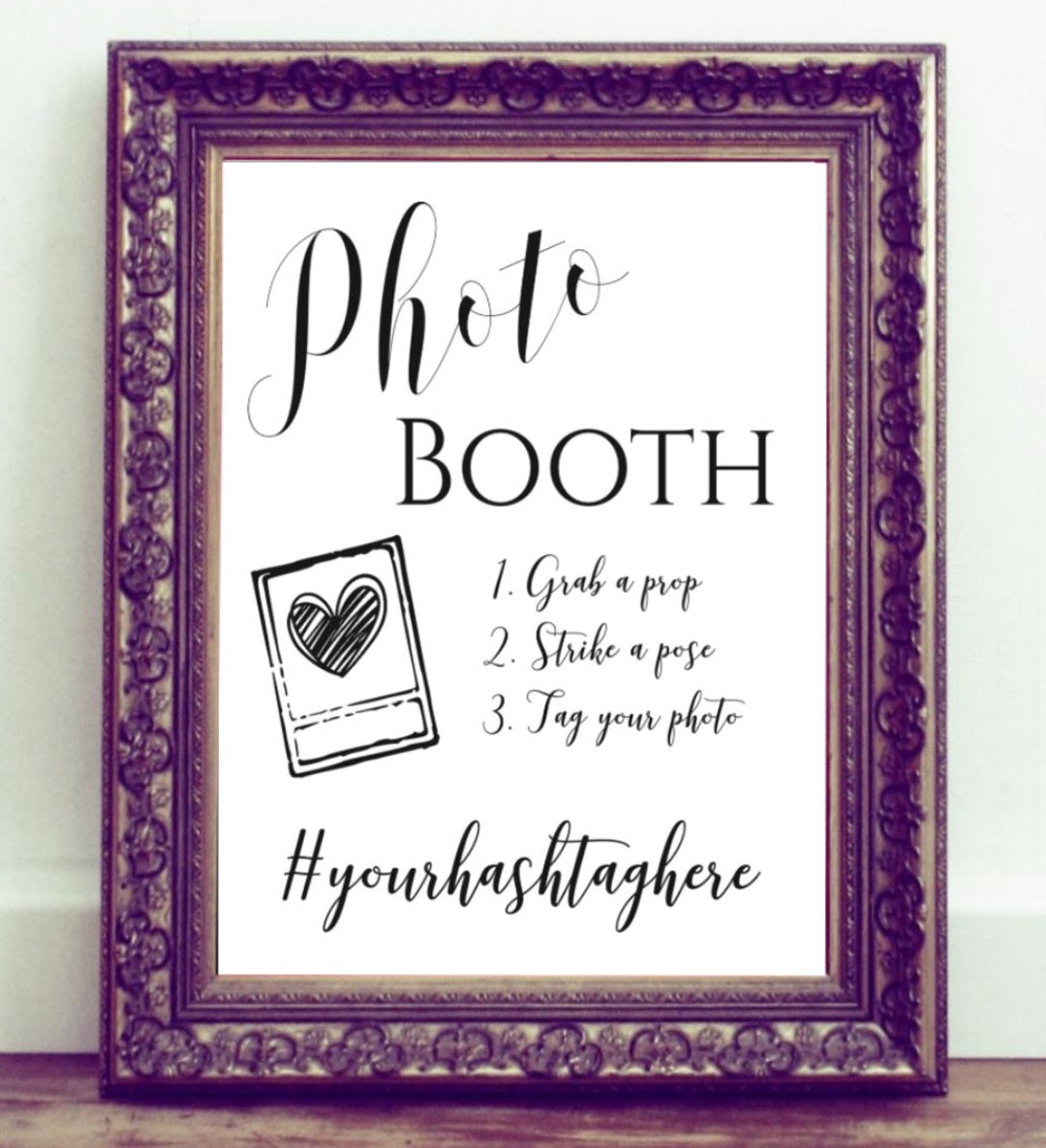 Customizable Photo Booth Sign Template Digital Download - Etsy