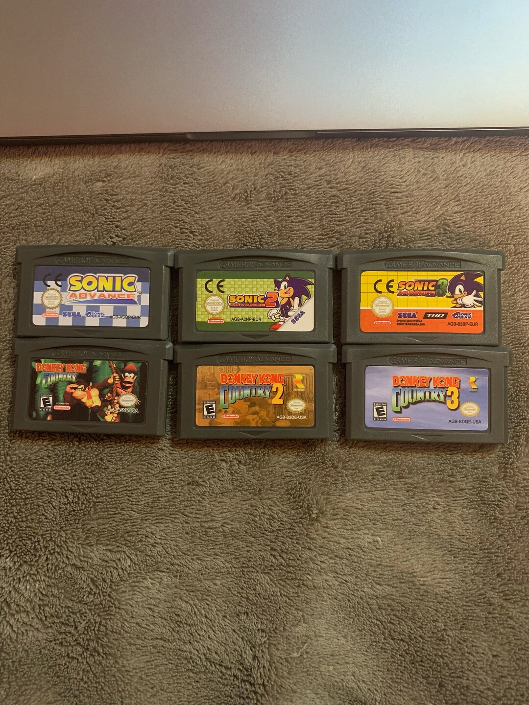 Sonic Advance Donkey Kong Country Games for Gameboy Advance GBA ...