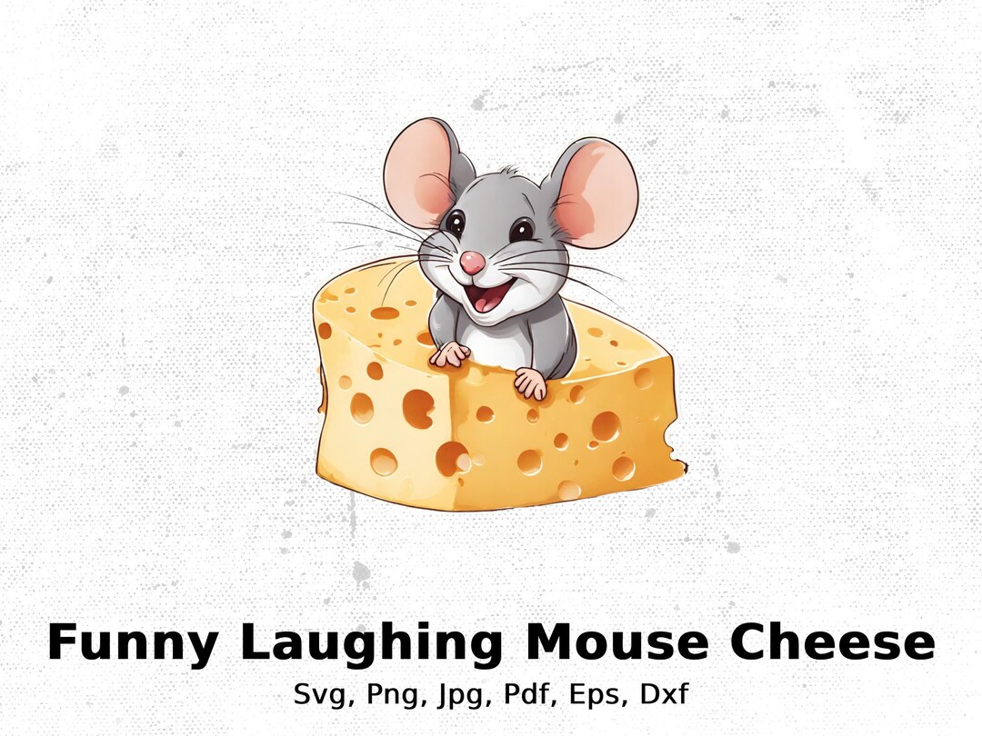 Funny Mouse Cheese Illustration: Kids Room Decor (digital Download) - Etsy