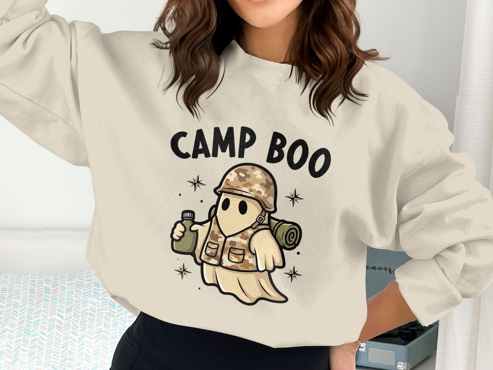 Camp Boo Ghost Soldier PNG: Halloween Camping Clipart (digital Download ...