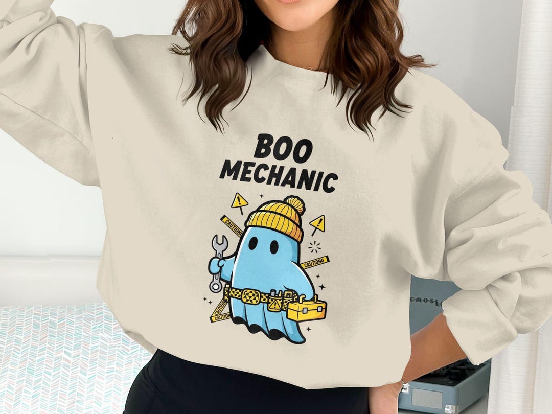 Boo Mechanic Ghost PNG: Funny Halloween Clipart (digital Download) - Etsy