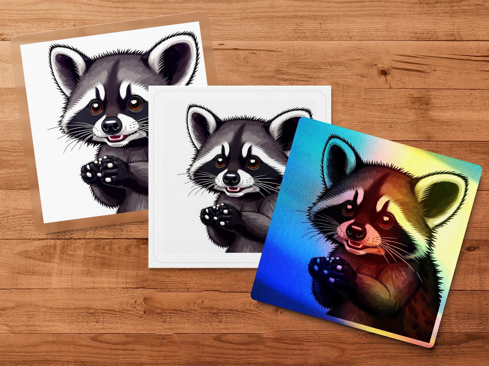 Cute Raccoon Clip Art, Adorable Cartoon Raccoon Digital Download ...