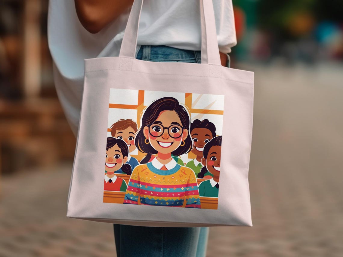 Back to School Clipart: Teacher & Happy Students (PNG Digital Download ...