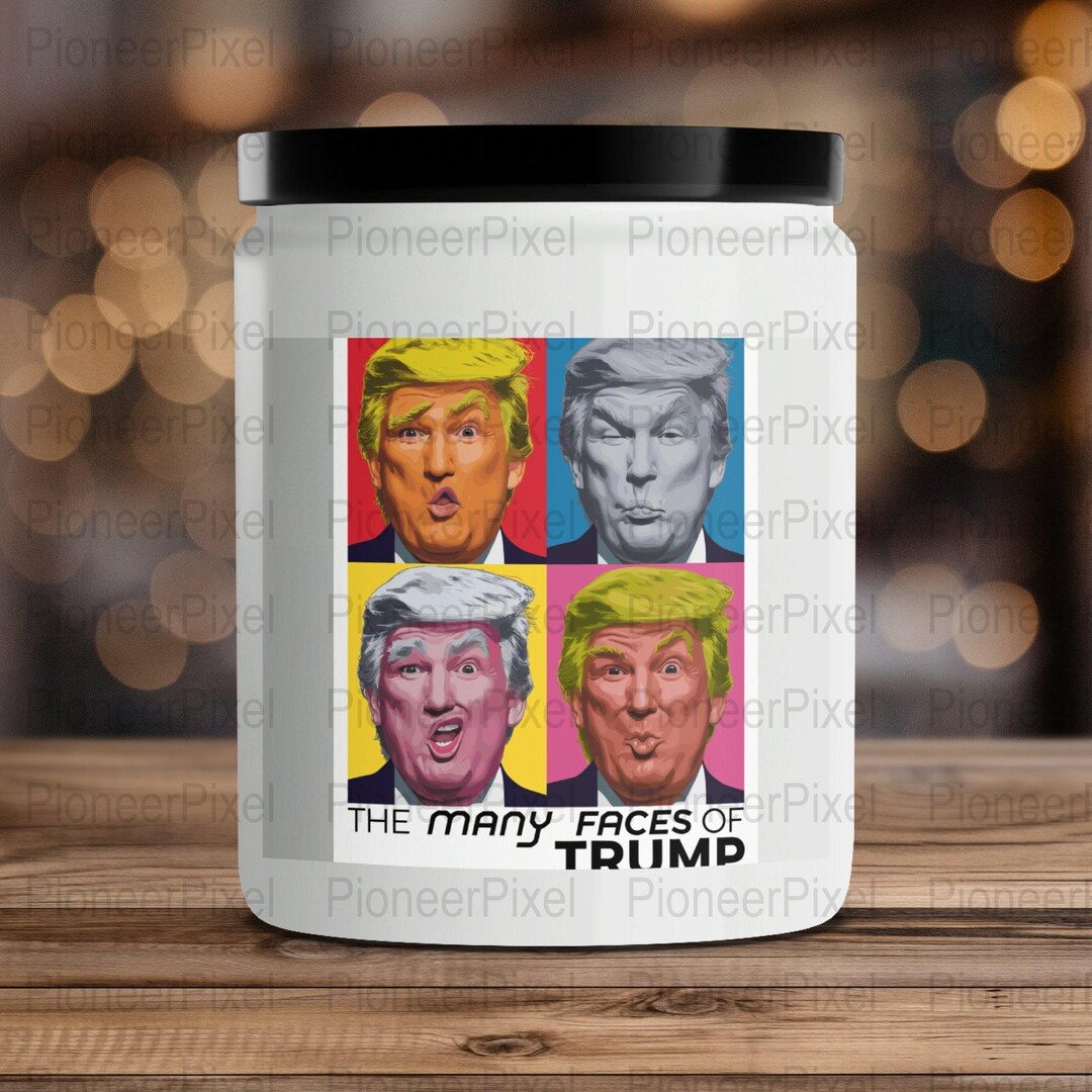 Trump Pop Art Digital Print SVG, the Many Faces of Trump, Quirky Wall ...