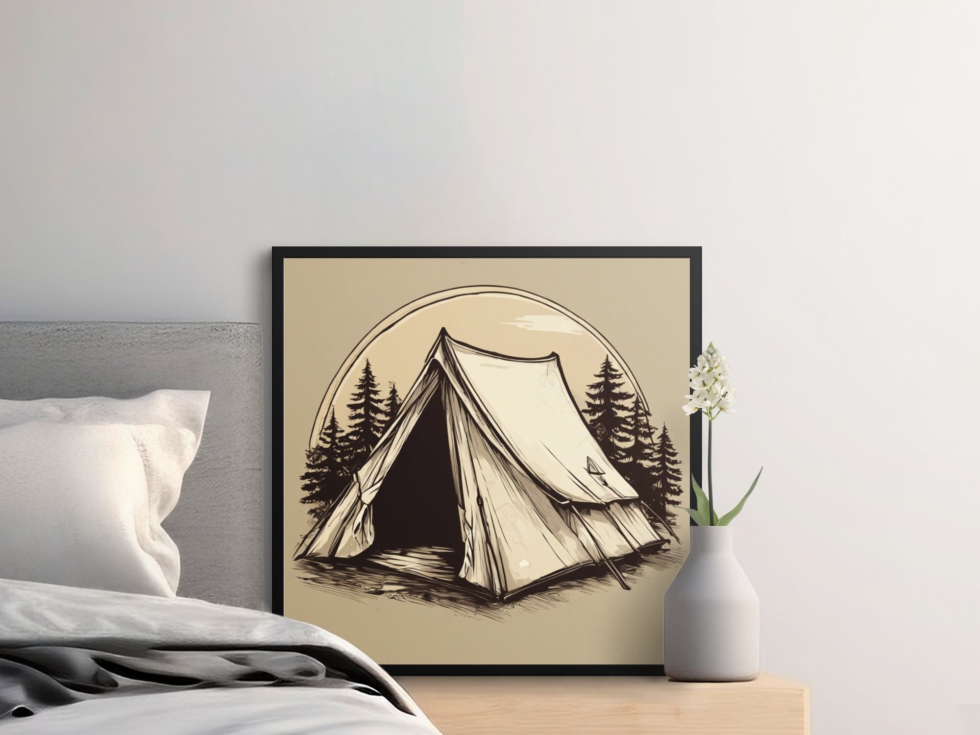 Vintage Tent Clipart: Rustic Camping Design (digital Download) - Etsy