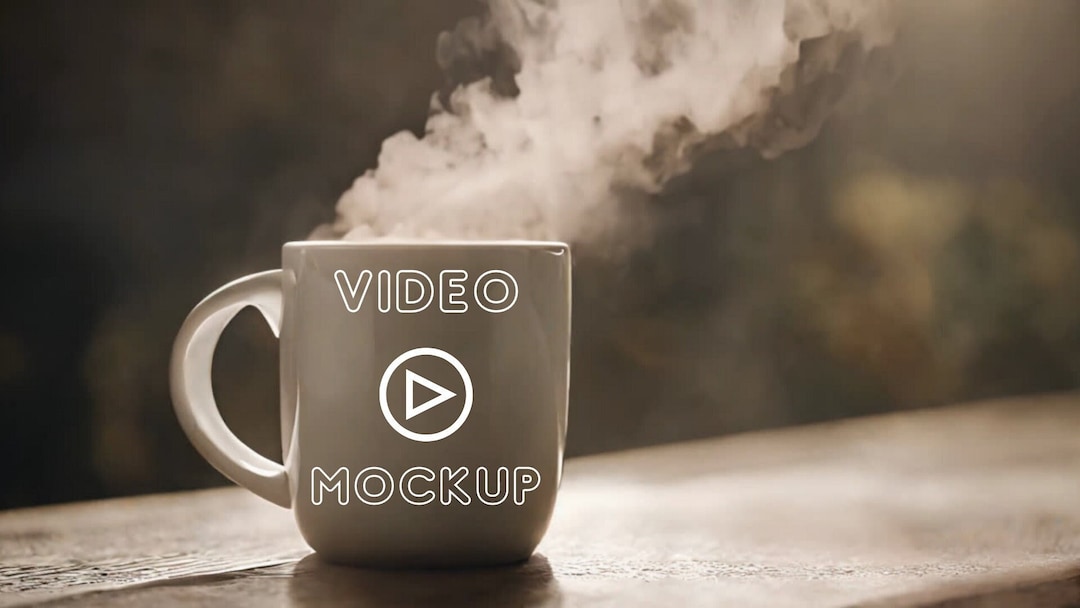 Video Mug Mockup, Mockup Video, Looping, Mp4 Mockup, Coffee Video, Hot ...
