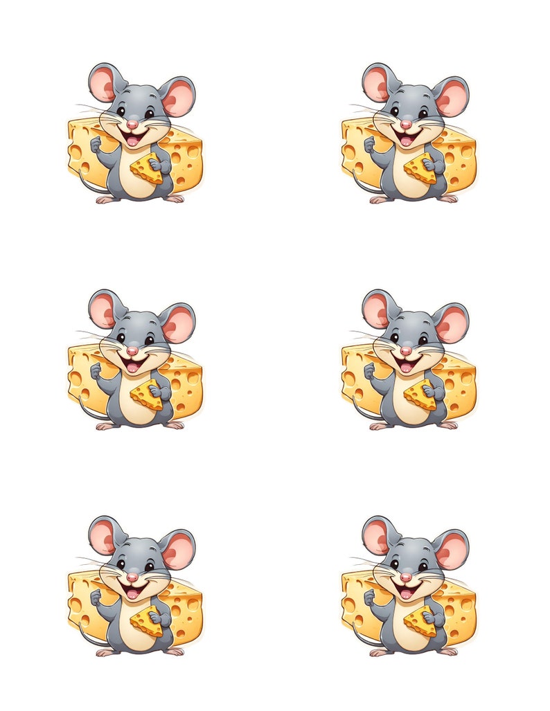 Funny Laughing Mouse Cheese Digital Art, Cute Rodent Clipart Svg, Png ...