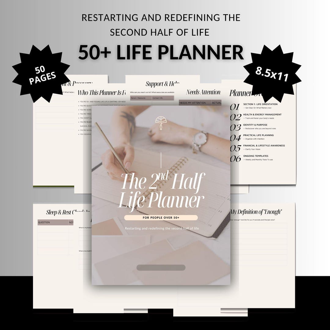 Next Chapter Life Planner – Life Planner for People Over 50+ (50 Pages ...