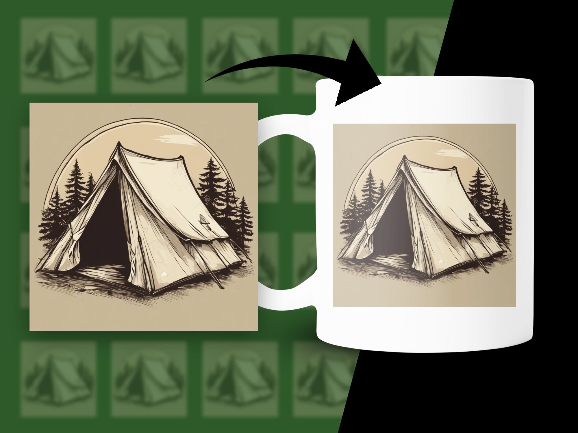 Vintage Tent Clipart: Rustic Camping Design (digital Download) - Etsy