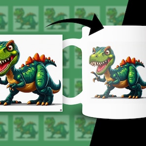 Cartoon Green T-rex Dinosaur Clip Art (digital Download) - Etsy