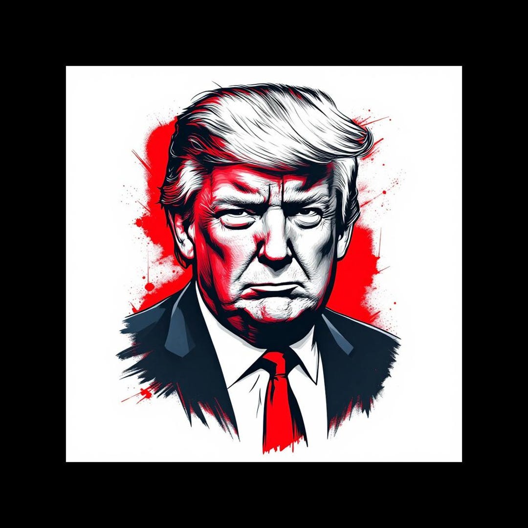 Trump SVG, Donald Trump Digital Art Print, Political Pop Art, Modern ...