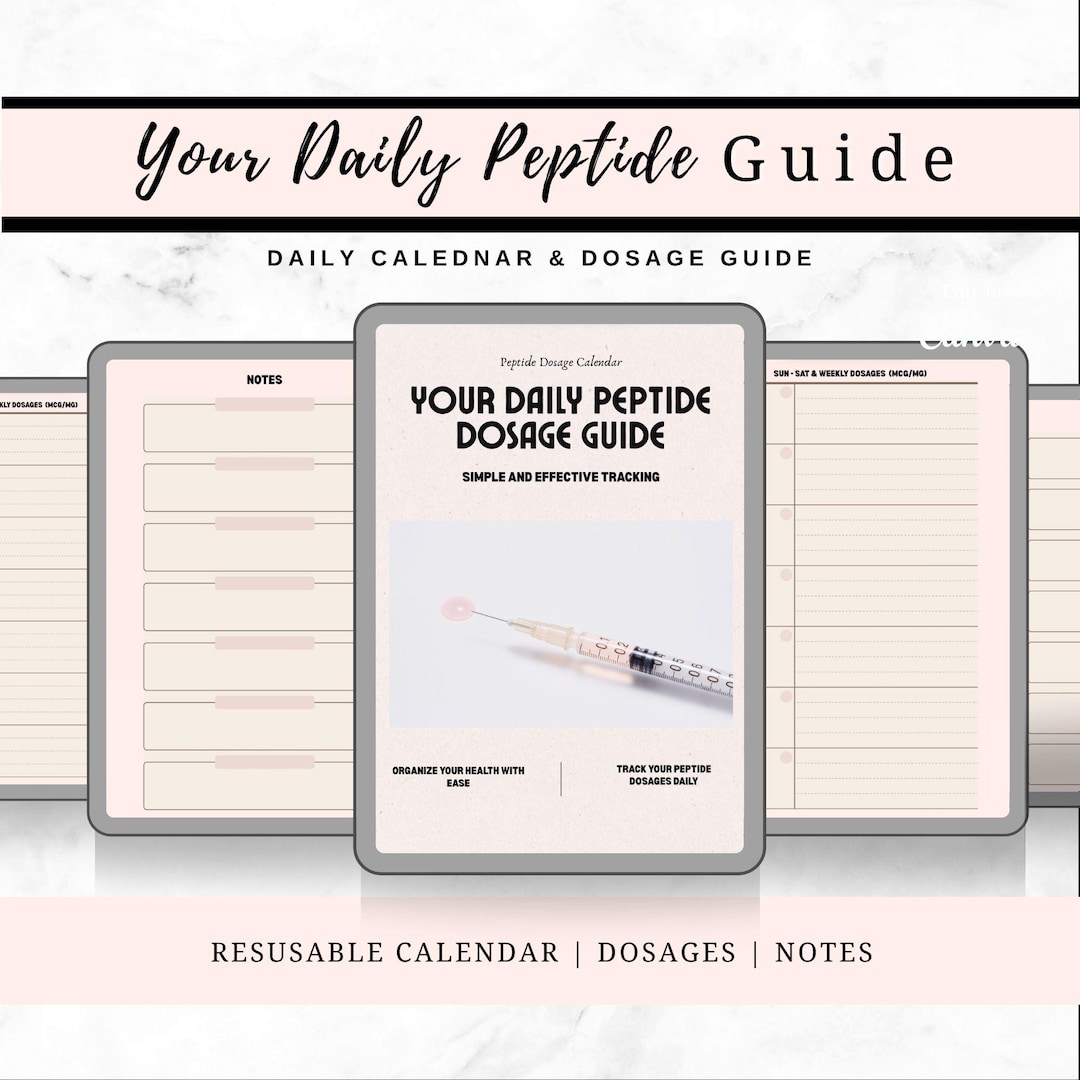 Peptide Injection Tracker: Printable Dosage Calendar (PDF Download - Etsy