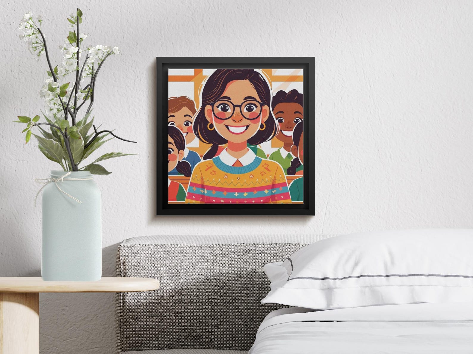 Back to School Clipart: Teacher & Happy Students (PNG Digital Download ...