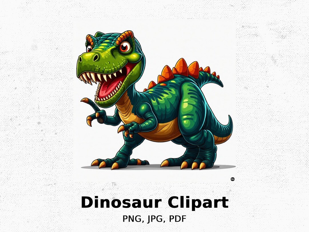 Cartoon Green T-rex Dinosaur Clip Art (digital Download) - Etsy Canada