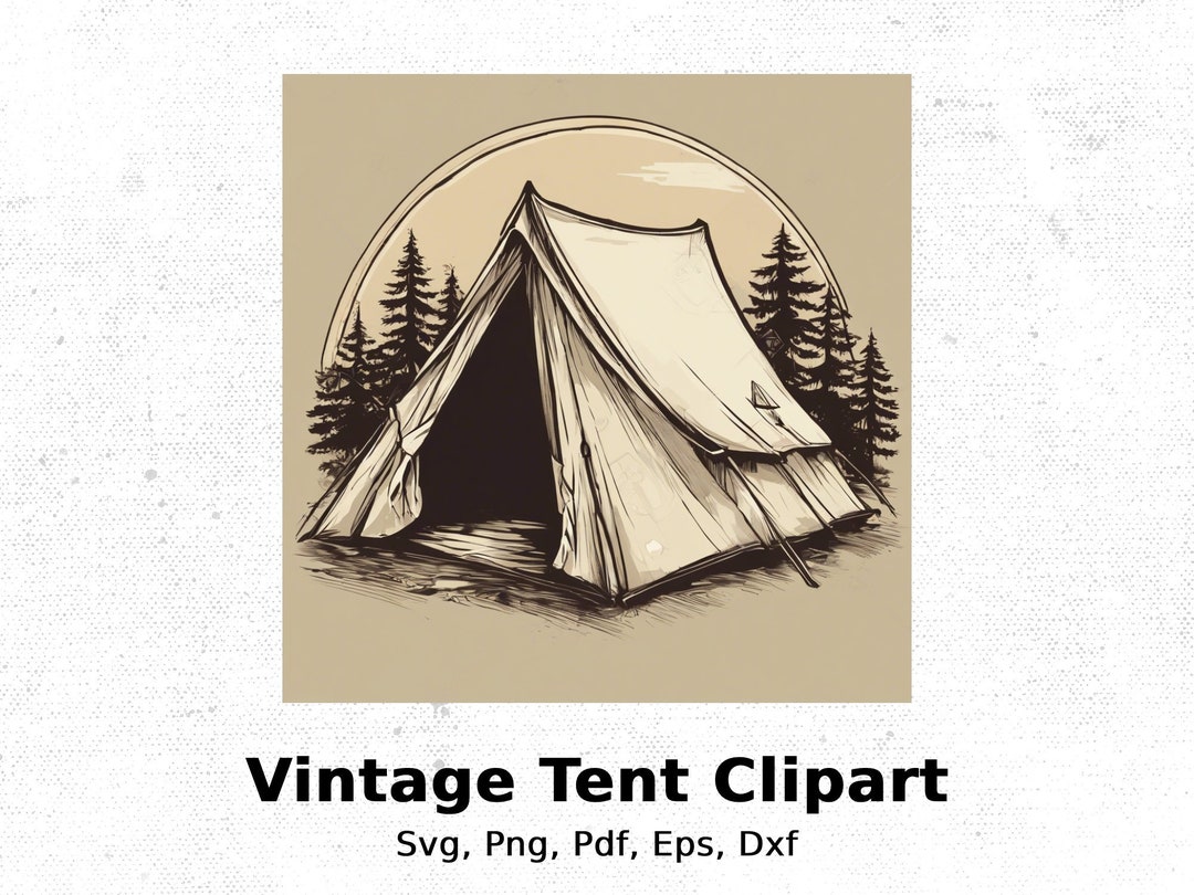 Vintage Tent Clipart: Rustic Camping Design (digital Download) - Etsy