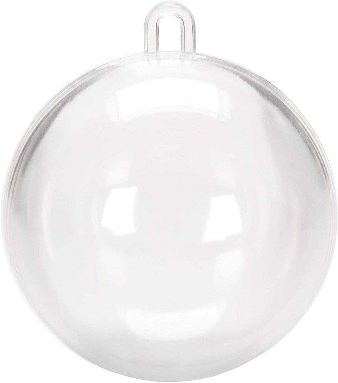 6 Versatile 3.15-inch 80mm Fillable Plastic Ornament Ball for Crafts ...
